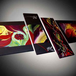 Tableau Ultra tendance multicolore